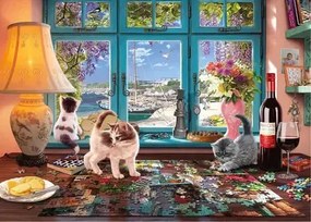 SCHMIDT Puzzle Stůl milovníka puzzle / 1000 dílků / rozměr 69,3 × 49,3
