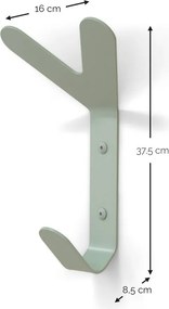 Šedozelený nástěnný ocelový háček Frondo – Spinder Design