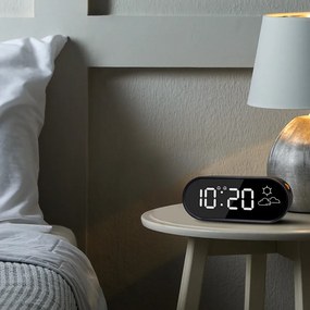 SOLIGHT Hodiny s předpovědí počasí, USB port