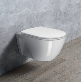 GSI GSI, PURA ECO závisná WC mísa, Swirlflush, 55x36 cm, bílá ExtraGlaze, 880711