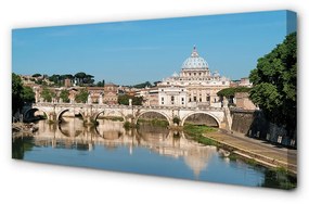 Obrazy na plátně Rome River mosty 100x50 cm