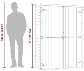 vidaXL Marketos Zahradní kůlna na nářadí 123x50x171 cm impregnovaná borovice