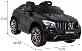 HračkyZaDobréKačky Dětské elektrické autíčko Mercedes GLC 63S 4x4 Small černé lakované