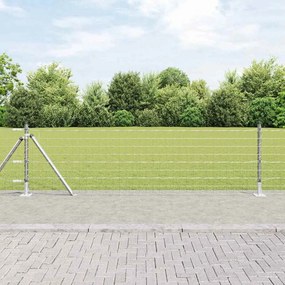 Zahradní euro plot s betonovým základem 50 x 0,6 m Stříbrná 3351065