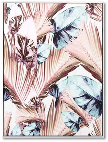 Obraz palmas 60 x 80 cm růžový MUZZA