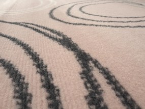 Alfa Carpets, Kusový koberec Circles powder pink, 190x280, růžová, chodba / předsíň