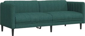3dílná sedací souprava tmavě zelená textil 3209233