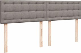 Box spring postel s matrací taupe 200x200 cm textil 3288313