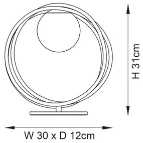 Endon 92491 - Stolní lampa EMILIO 1xG9/3W/230V zlatá/bílá