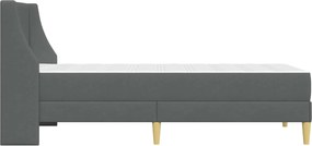 Rám postele s matrací s čelo Tmavě šedá 100 x 200 cm Polyester 3414720