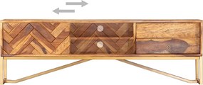 TV stolek 140 x 30 x 45 cm masivní akáciové dřevo 247998