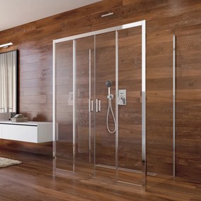 Mereo Lima sprchový kout obdélník 80x140x80x190 cm sklo Čiré ALU chrom CK85813K