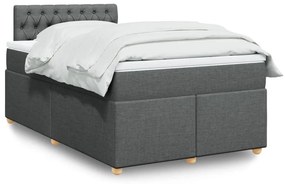 Box spring postel s matrací tmavě šedá 120x190 cm textil 3286627