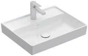 Villeroy & Boch Collaro - Umyvadlo 600x470 mm, bez přepadu, otvor pro baterii, CeramicPlus, Stone White 4A3361RW