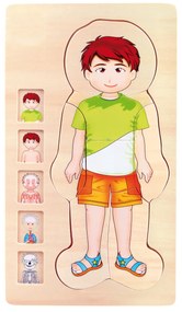 small foot Dřevěné hračky puzzle anatomie Tim