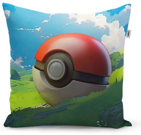 Sablio Polštář Pokemon ball Krajina - 50x50 cm