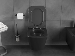 Mexen Teo, závěsná WC mísa 510x345x340 mm, Rimless Tornádo, černá matná, 3385XX85T