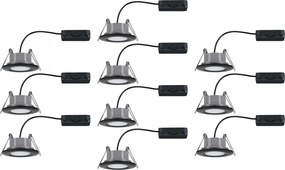 P 98198 LED vestavné svítidlo Calla 10ks sada IP65 kruhové 90mm 30° 10x5W 230V CCT černá mat - PAULMANN