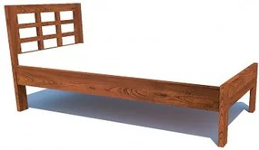 Postel Postelia GEONE Buk 90x200 - Dřevěné jednolůžko z bukového masivu