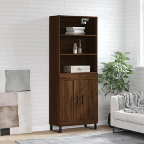 vidaXL Skříň highboard 69,5 x 34 x 180 cm kompozitní dřevo [3189988] Barva: hnědý dub