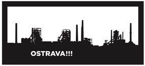 Město Ostrava !!! - dřevěný obraz na zeď od 2opice.cz Materiál: PŘÍRODNÍ TOPOL, Velikost (mm): 1300 x 585
