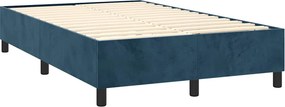 Box spring postel s matrací tmavě modrá 120 x 200 cm samet 3137717