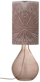 Hnědá skleněná stolní lampa Bloomingville Leni