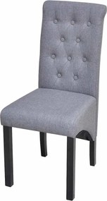 Jídelní židle 6 ks světle šedé textil 272246