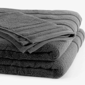 Goldea hebký ručník z organické bavlny - tmavě šedý 30 x 50 cm