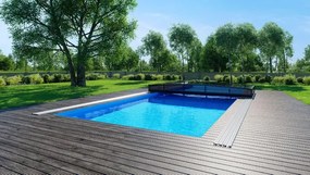 Skimmerový bazén QBIG BENEFIT 4 x 8 x 1,5 m - Světle modrý