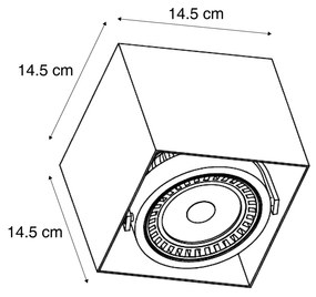 Moderní přisazený reflektor černý vč. LED stmívatelný - Dionysos