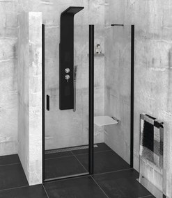 Polysan, ZOOM LINE BLACK sprchové dveře 1100mm, čiré sklo, ZL1311B