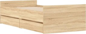 Rám postele se zásuvkami dub sonoma 90 x 200 cm 3207373