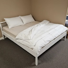 Nábytek ATIKA s.r.o. Kovová postel ANGELETA Barevne provedení: bílá, Rozměr: 180 x 200 cm