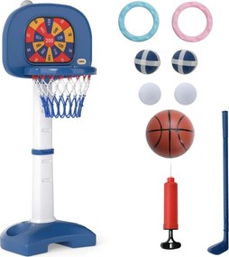 Costway 4 v 1 Sada dětských basketbalových košů 100-140 cm Výškově nastavitelný