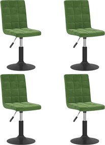 Otočné jídelní židle 4 ks tmavě zelené samet 3089292
