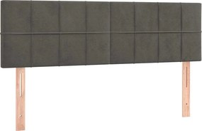 Box spring postel s matrací tmavě šedý 140 x 190 cm samet 3130956