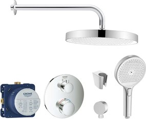 SANITINO - Sprchový set s termostatem a tělesem pod omítku Grohe, příslušenství kielle, chrom SANI21GKK005