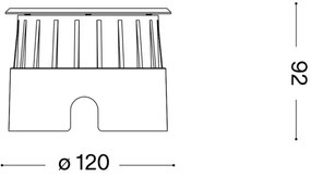 Ideal Lux - LED Nájezdové svítidlo FLOOR LED/6W/230V pr. 12 cm CRI 90 IP67 chrom