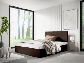 Eka Čalouněná postel SMART 120x200 cm Barva látky Trinity: Černá (Trinity 2316), Úložný prostor: Bez úložného prostoru