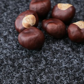 Betap, Metrážový koberec Primo Gel 78 antracit, zátěžový, na míru, šíře 4m, šedá, guma (gel - protiskluzový), chodba / předsíň