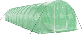 Skleník s ocelovým rámem zelený 36 m² 12 x 3 x 2 m 3188043