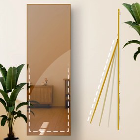Zrcadlo Benicia 150x50 cm – zlatá lesklá