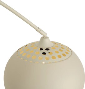 Moderní oblouková lampa béžová s mramorovým podstavcem - XXL