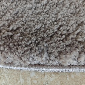 DY Hnědý kulatý huňatý koberec Camel Rozměr: 60 cm