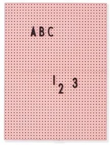 DESIGN LETTERS Růžová cedule na vzkazy Message Board A4, růžová barva, plast, textil