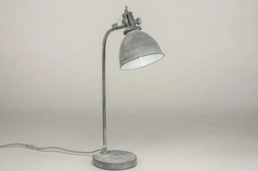 Stolní industriální šedá lampa Vintage Beton