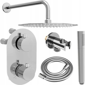 Mexen Kai DR70 podomítkový sprchový set s 25 cm hlavovou sprchou, chromová, 77602DR7025-00