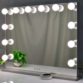 MMIRO, L609, Hollywoodské make-up zrcadlo s osvětlením 72 x 56,3 cm | stříbrná