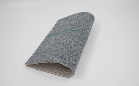 Associated Weavers, Metrážový koberec Medusa 90, na míru, šíře 4m, šedá, ab (mřížka), chodba / předsíň